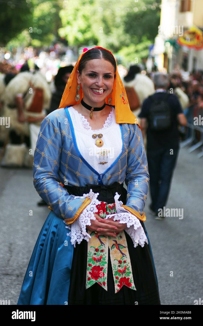 Sassari, Sardinia, Italy. Cavalcata Sarda 2022, traditional parade of ...