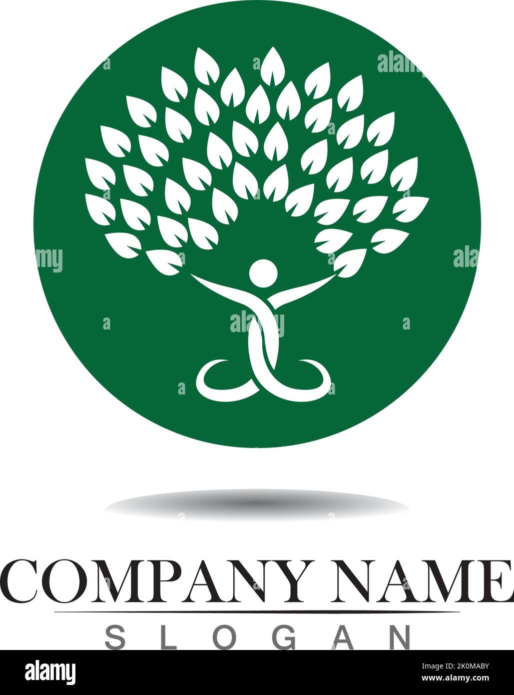 Tree human logo design. Human life logo icon Stock Vector Image & Art ...