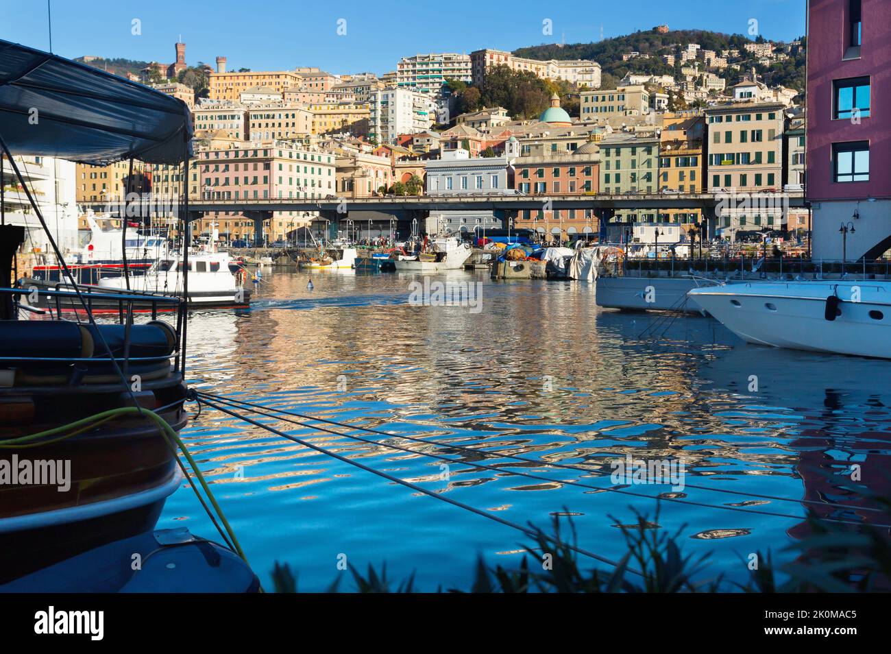 Old sea port of Genoa Stock Photo - Alamy