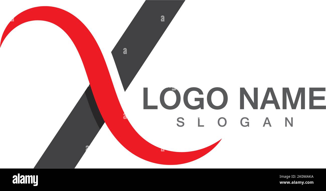 X Letter and X Logo Template vector illustration icon Stock Vector ...