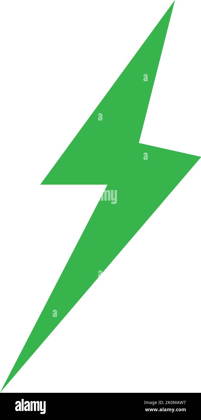 Green electric Vector lightning icon logo and symbols Stock Vector ...