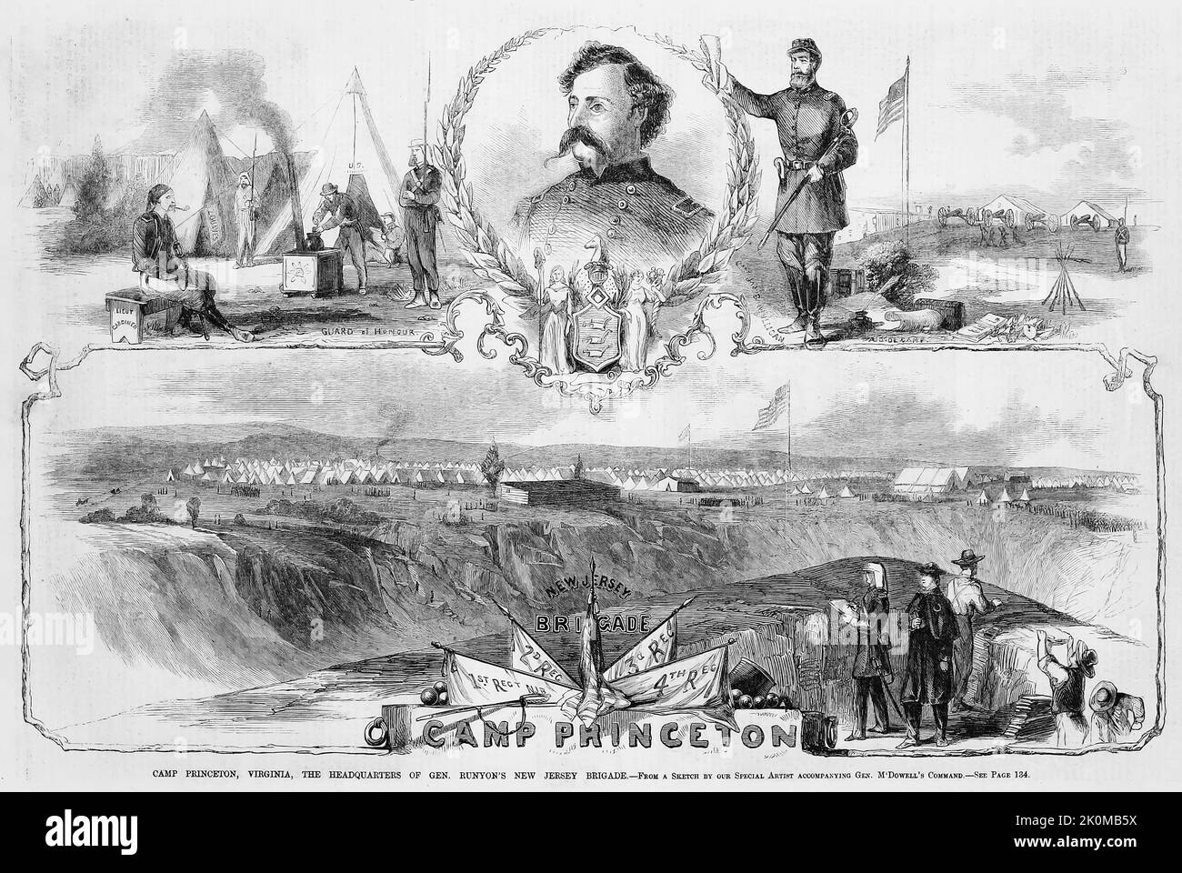 Camp Princeton, Virginia, the headquarters of General Theodore Runyon's ...