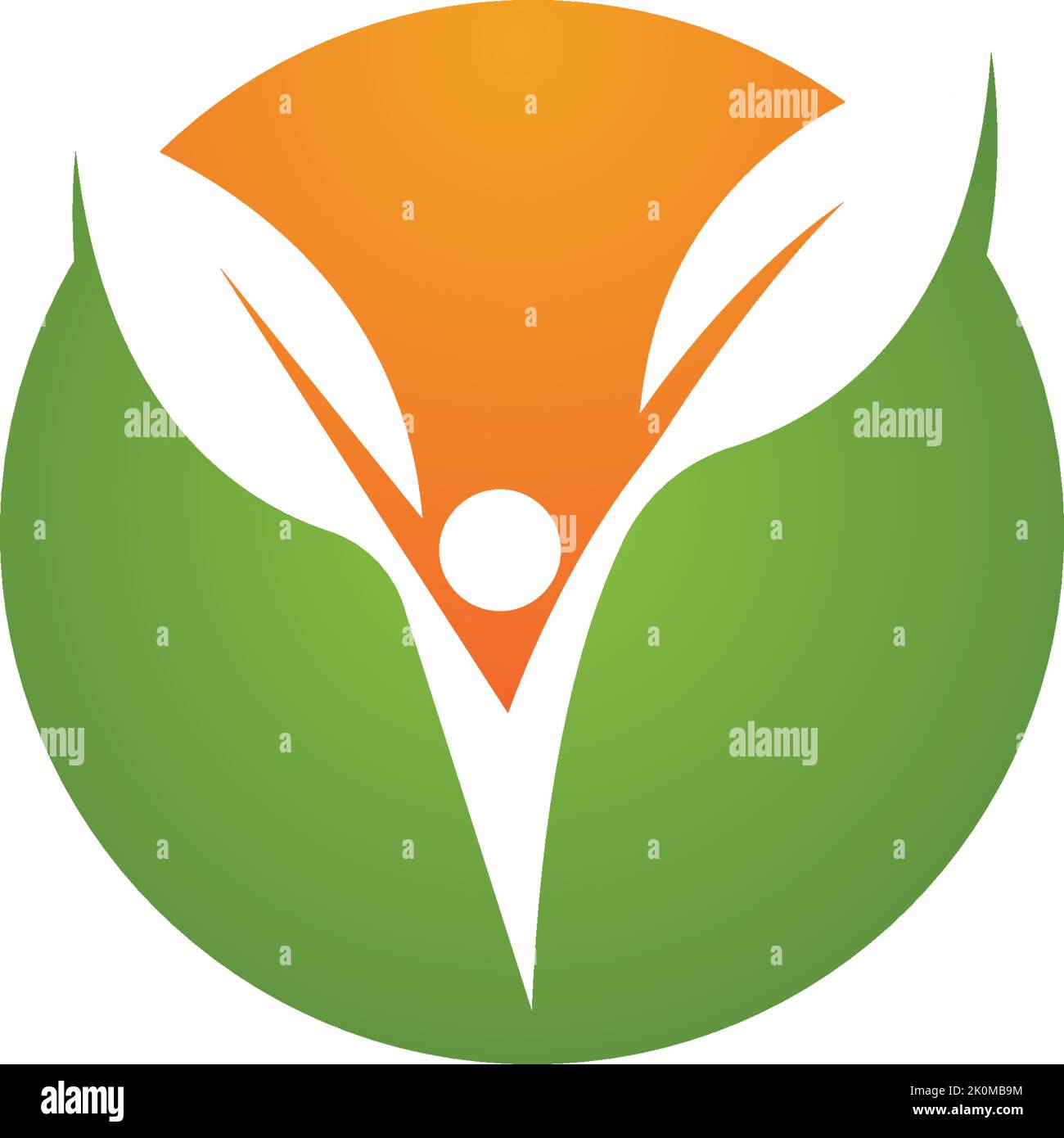 three leaf logo design. green leaf eco logo template - vector Stock ...