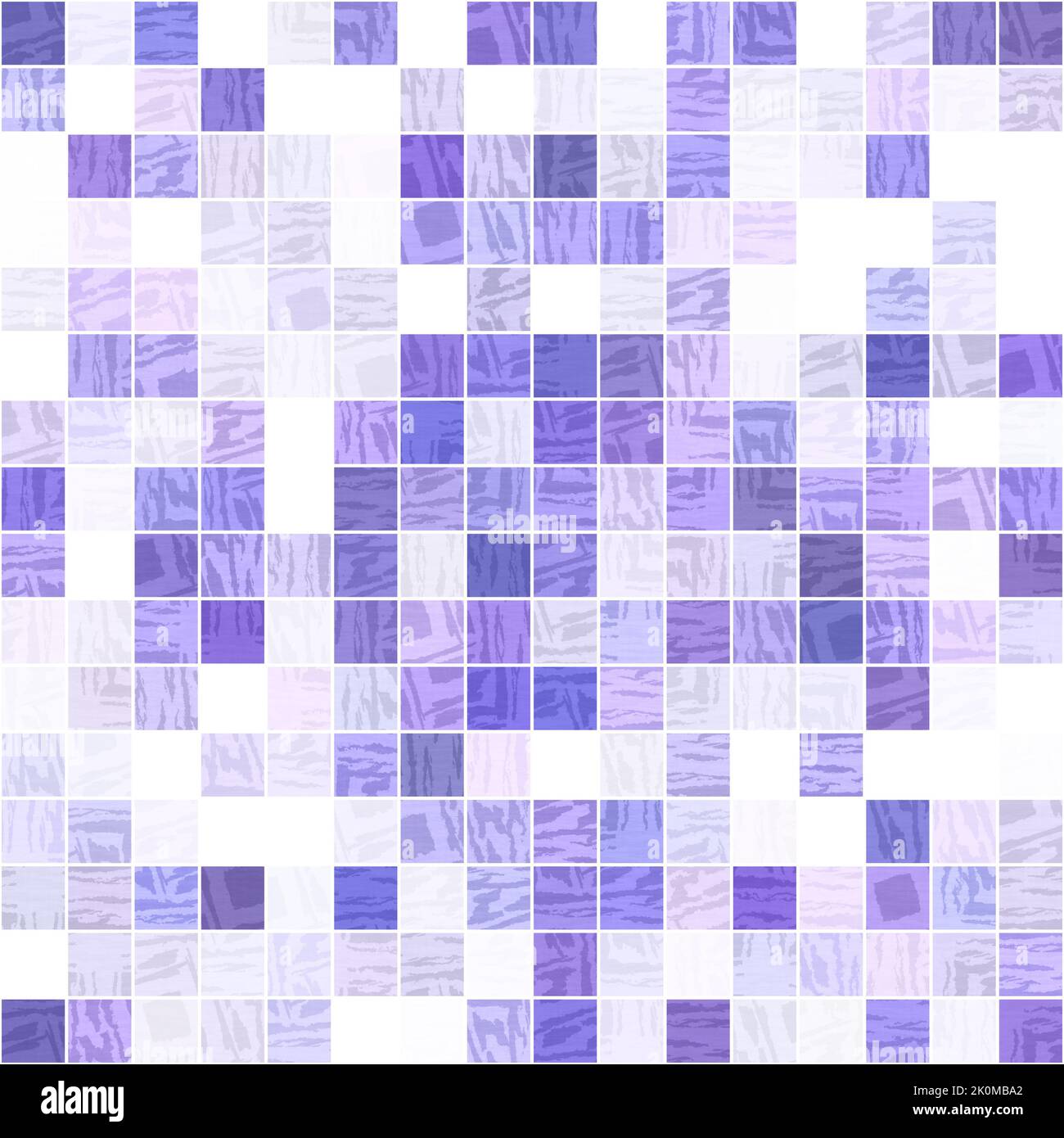 Tiny purple geometric mosaic pixel grid seamless pattern. Modern square ...