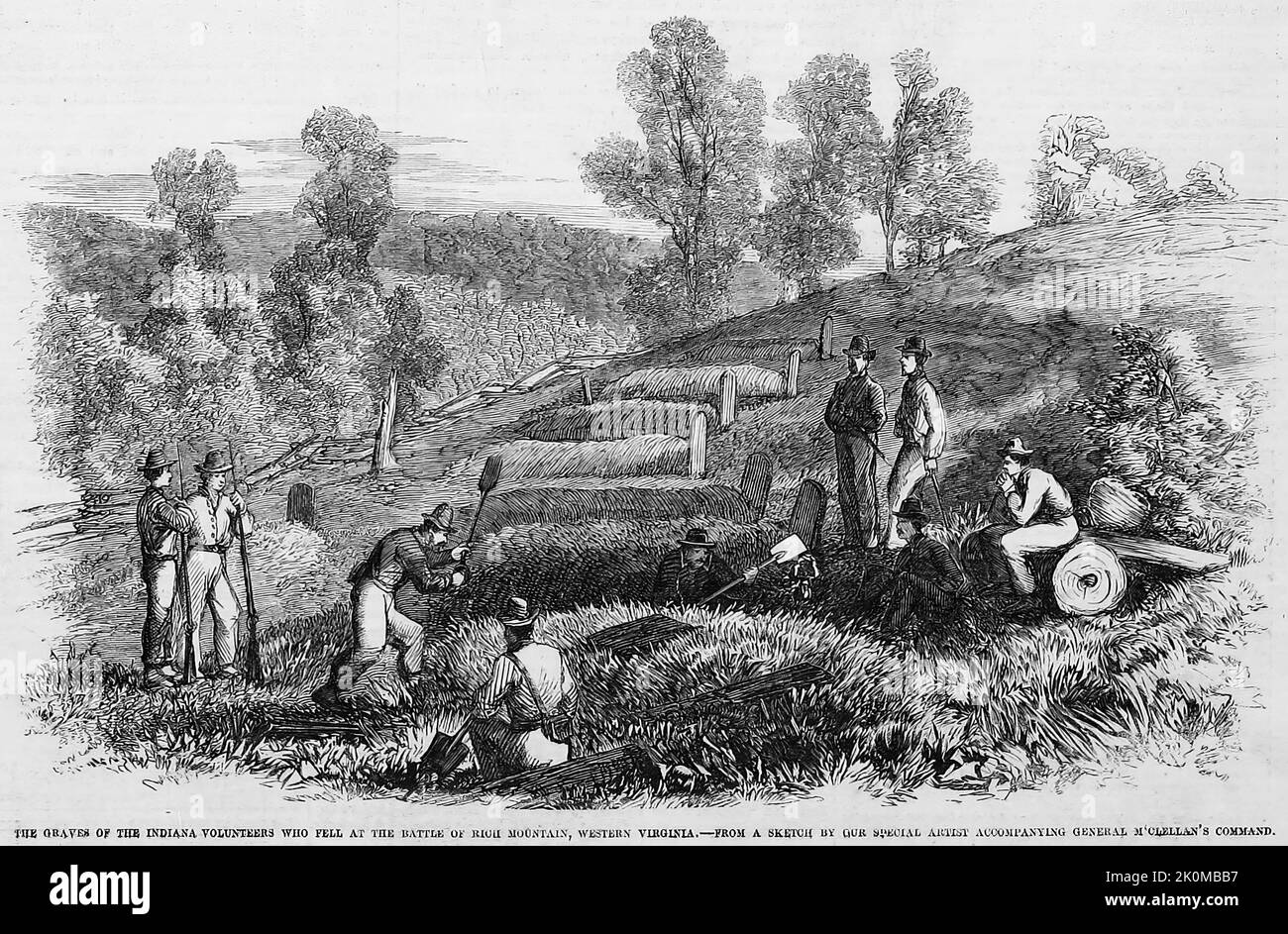 The graves of Indiana Volunteers who fell at the Battle of Rich ...
