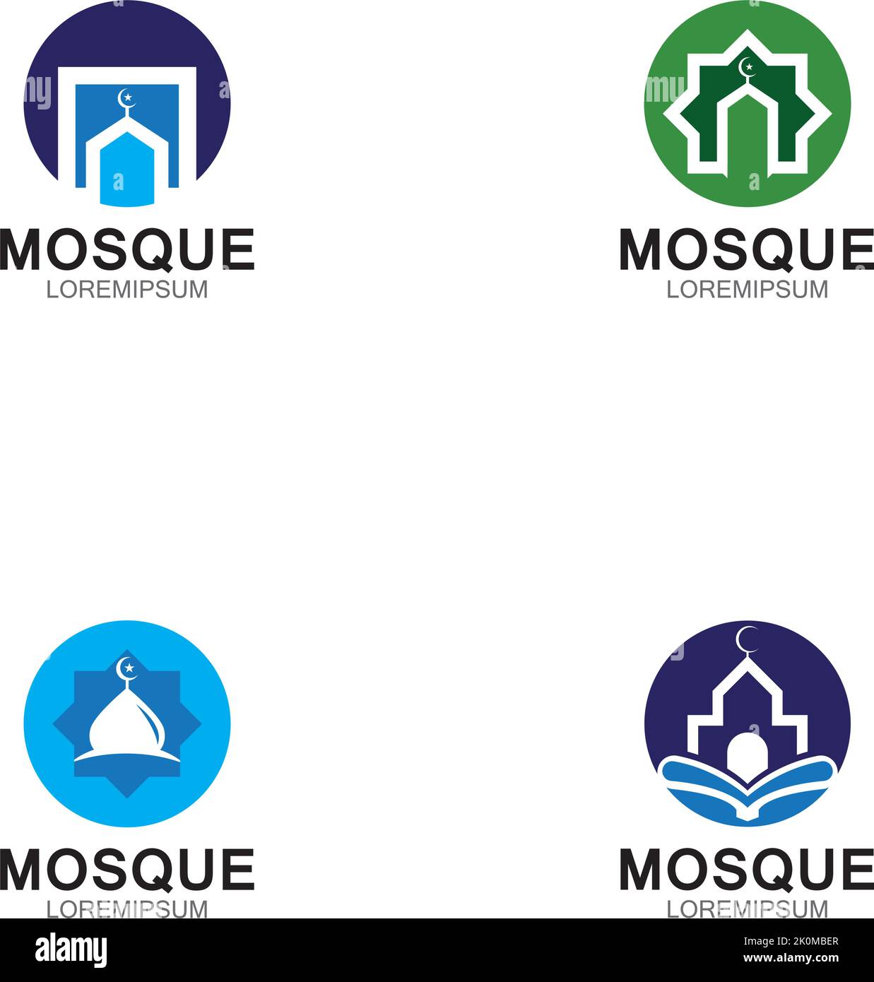 Modern mosque logo symbol or icon template Stock Vector Image & Art - Alamy