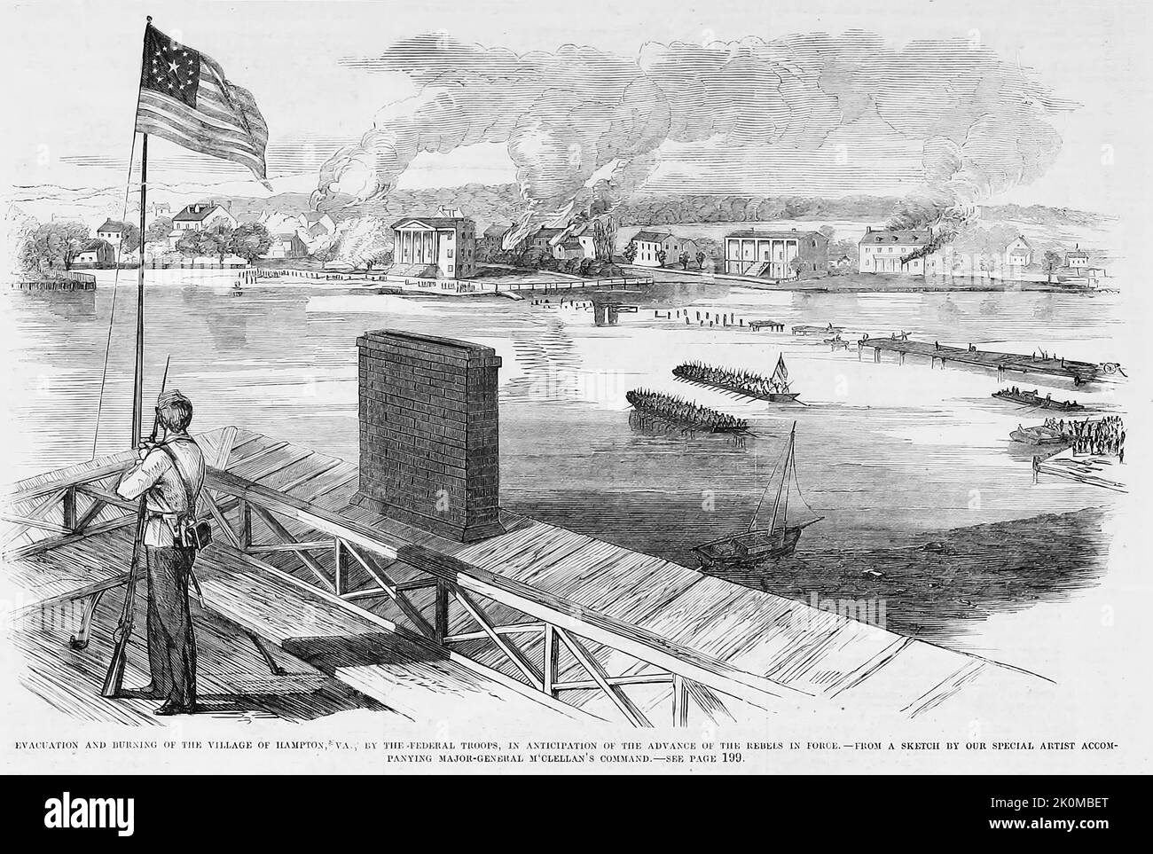 Evacuation and burning of the village of Hampton, Virginia, by the ...