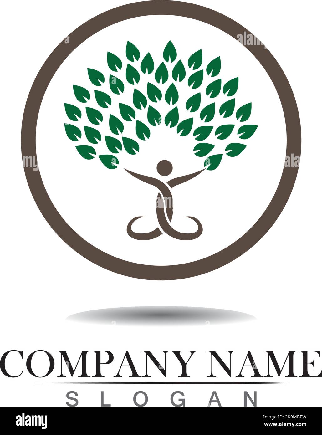 Tree human logo design. Human life logo icon Stock Vector Image & Art ...
