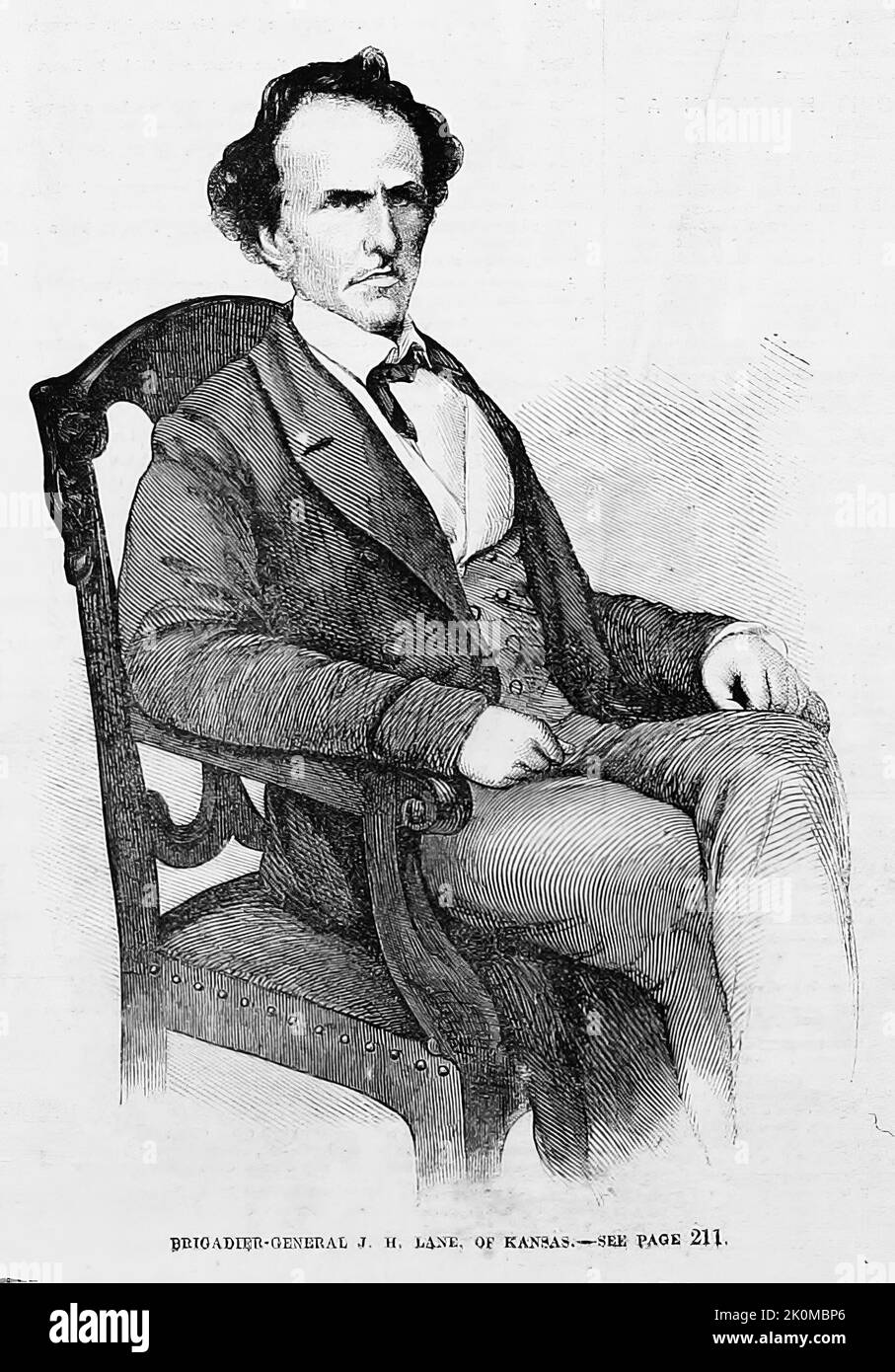 Portrait of Brigadier General James Henry Lane, of Kansas. August 1861 ...