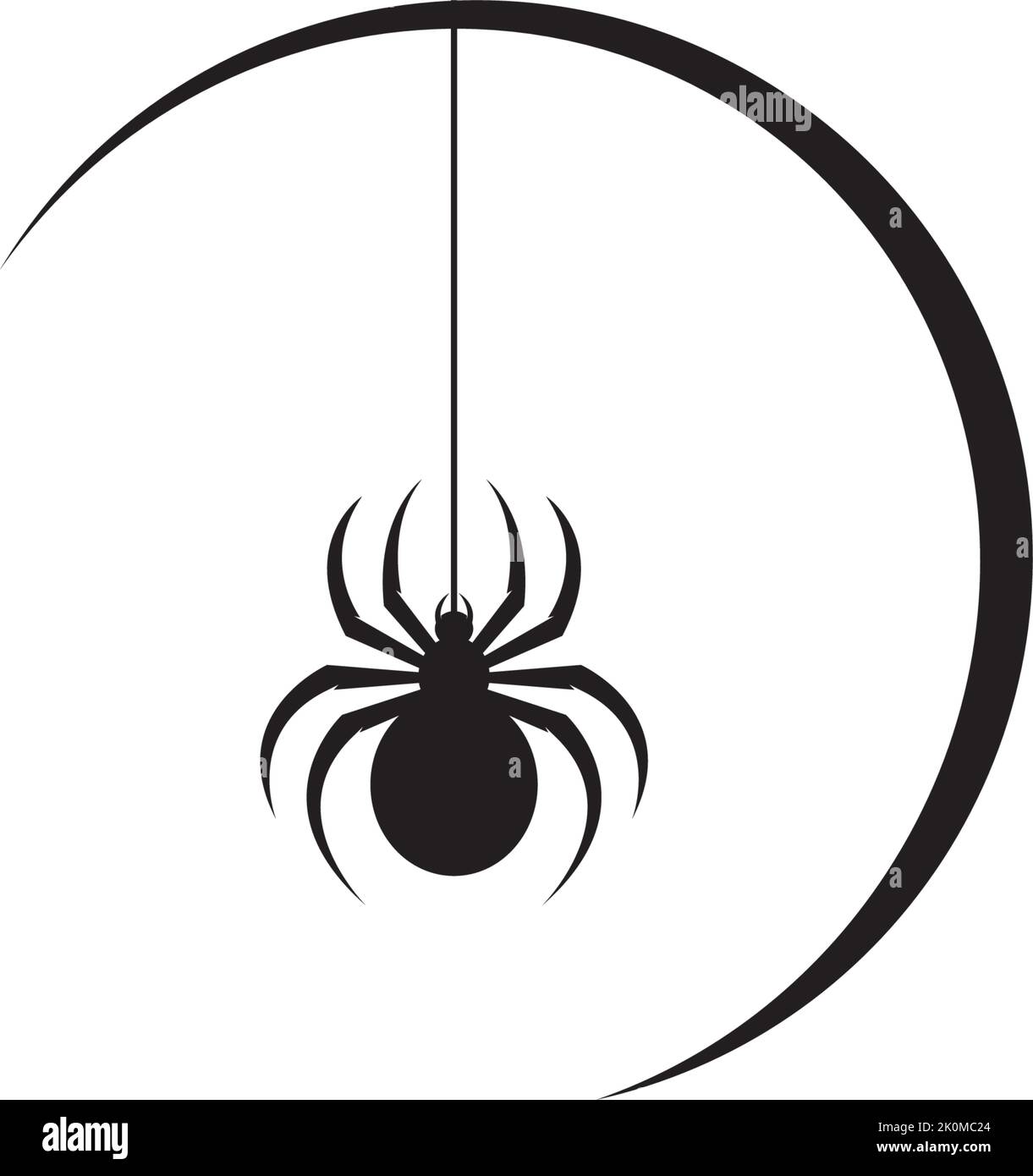 black spider logo template vector illustration icon Stock Vector Image ...