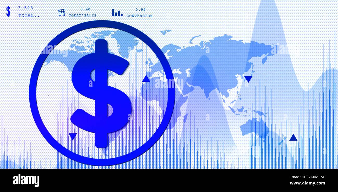2d rendering usd Dollar symbol Stock Photo - Alamy