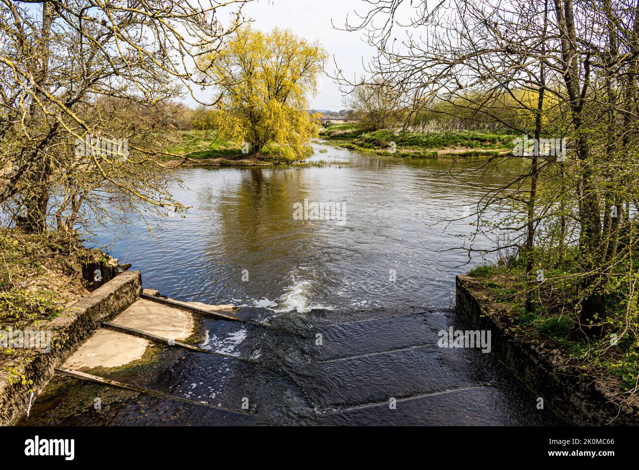 River Stour Weir at Fiddleford Mill and is located between Okeford ...
