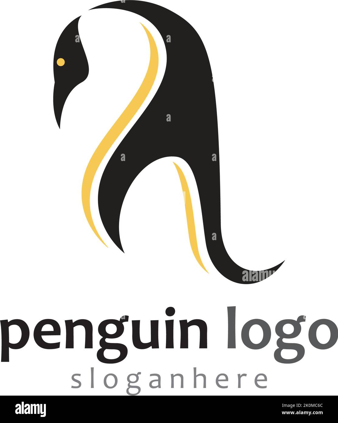 penguin bird vector logo, arctic animal symbol Stock Vector Image & Art ...