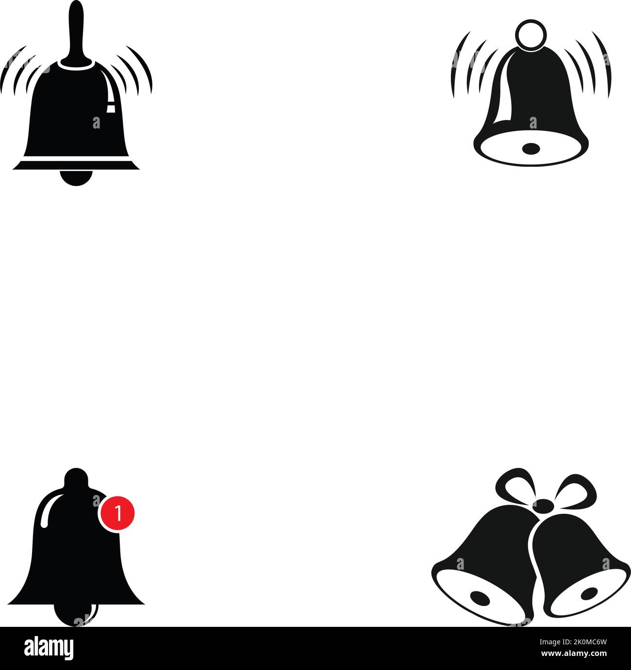 Bell Vector Icon Alert Bell Notification Icon Stock Vector Image