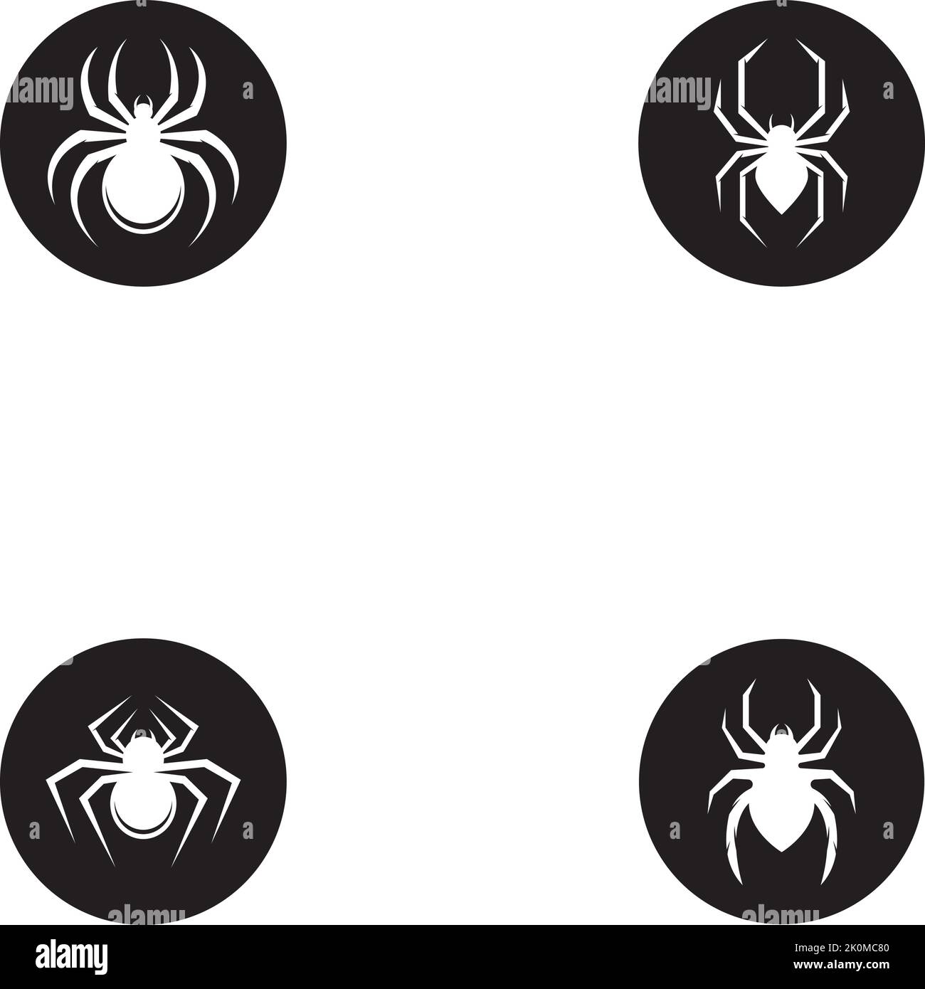 black spider logo template vector illustration icon Stock Vector Image ...