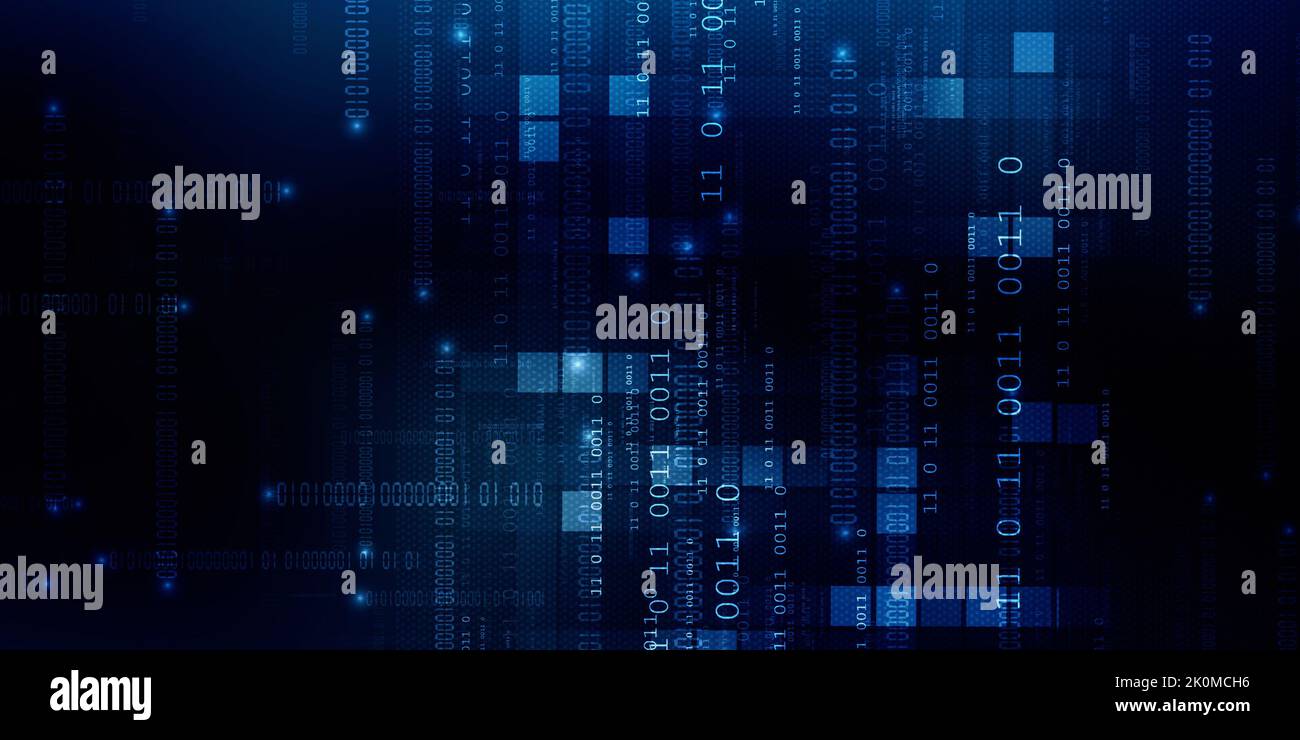 2d illustration Abstract futuristic electronic circuit technology ...