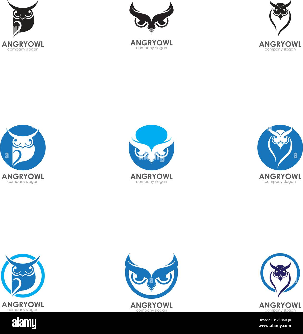 Angry Owl Logo Template Design Vector, Emblem, Design Concept, Creative ...