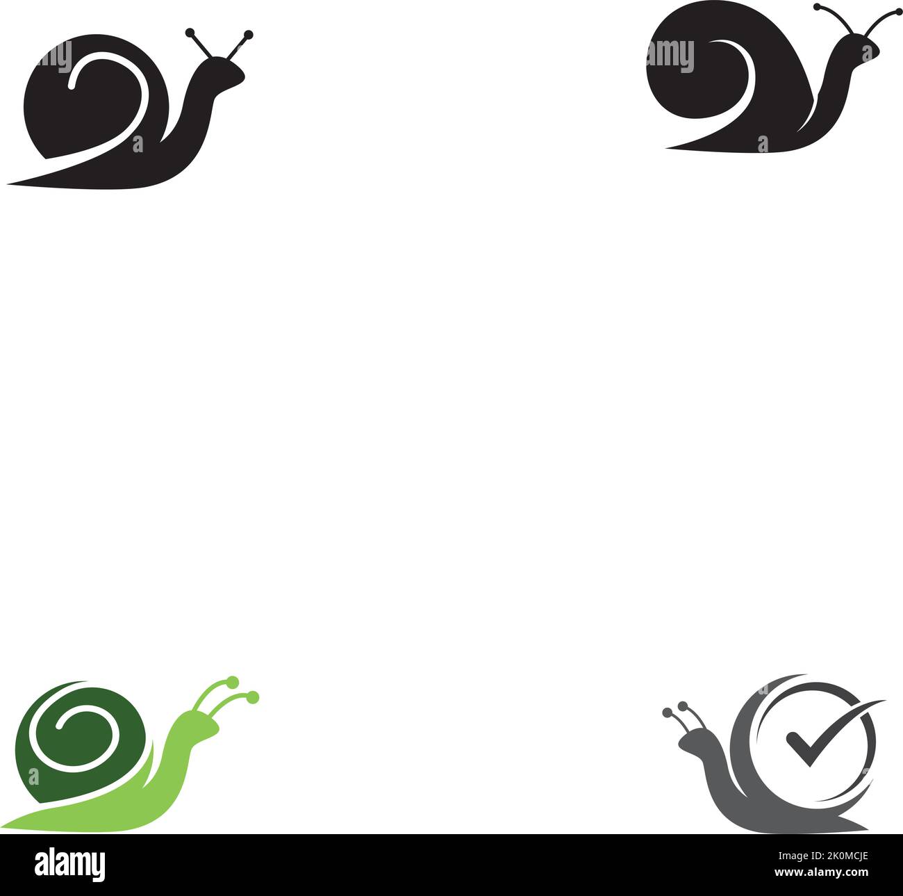 snail logo template vector icon illustration design Stock Vector Image ...