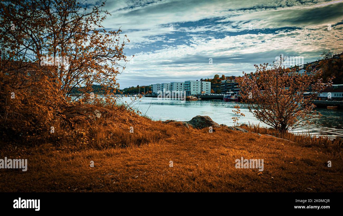 The scenic natural landscapes of Os, Norway Stock Photo - Alamy