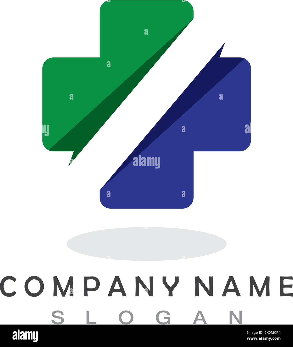 I Initial Letter cross medical logo vector template Stock Vector Image ...