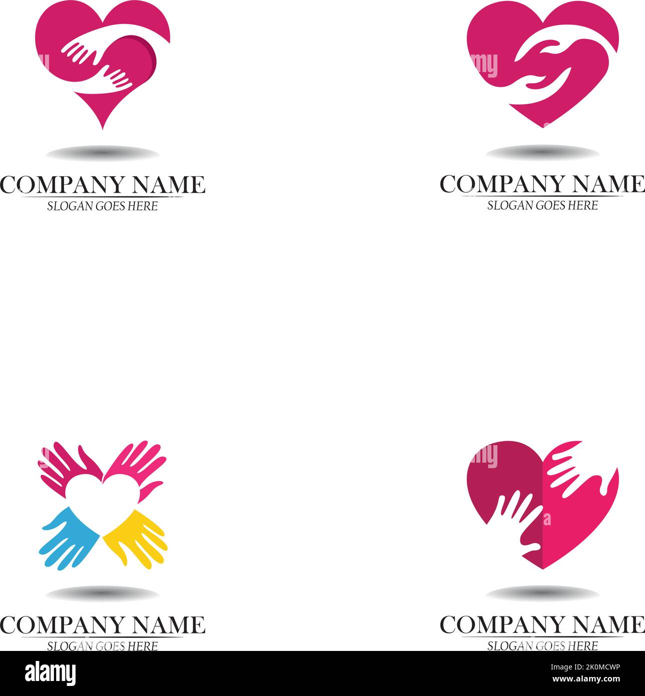 Hand and Love Logo Design icon template Stock Vector Image & Art - Alamy
