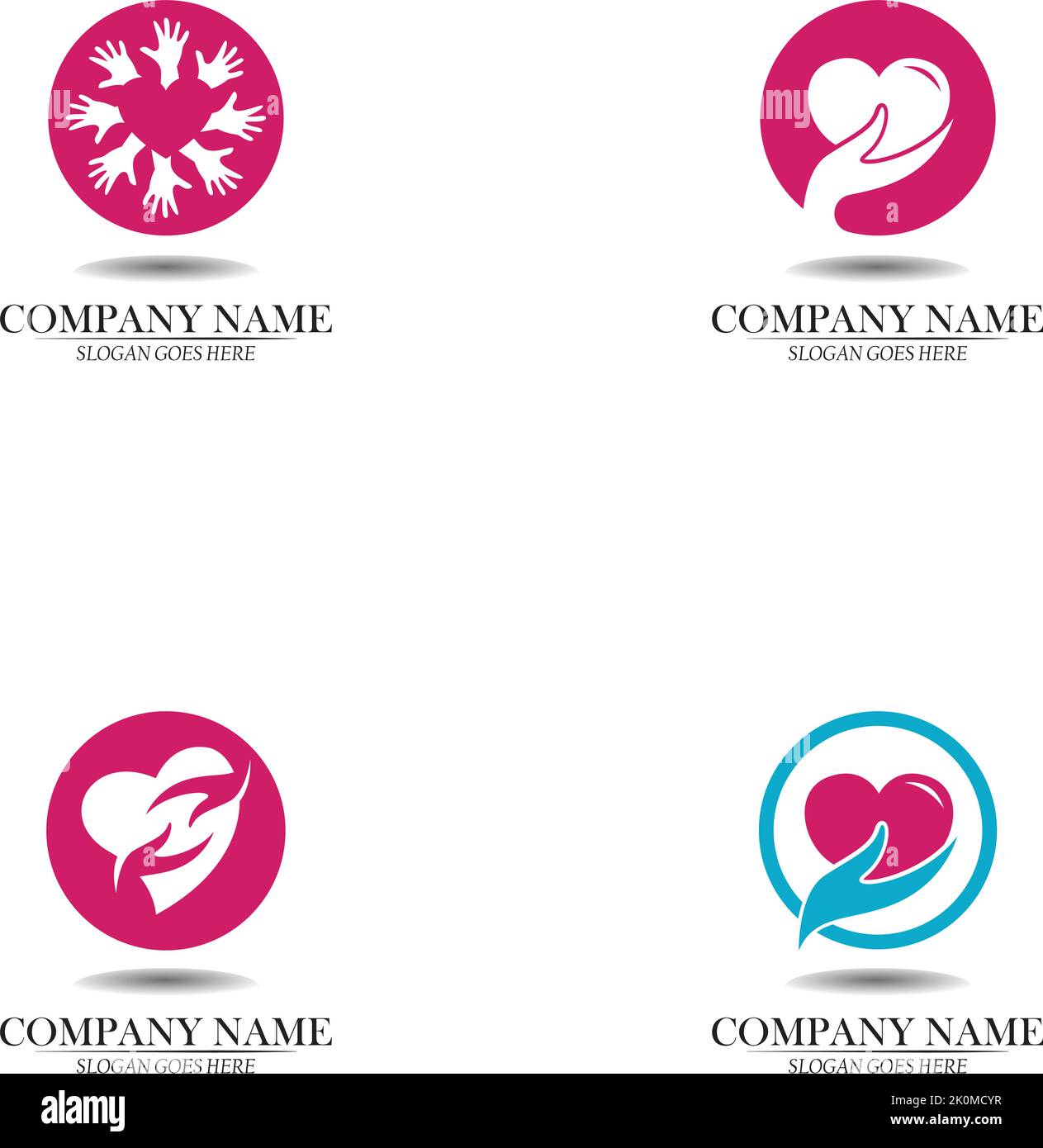 Hand and Love Logo Design icon template Stock Vector Image & Art - Alamy
