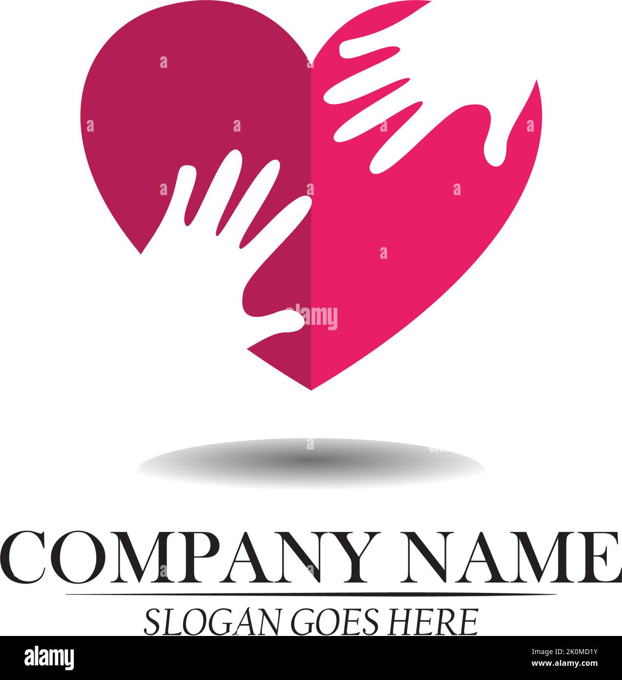 Hand and Love Logo Design icon template Stock Vector Image & Art - Alamy