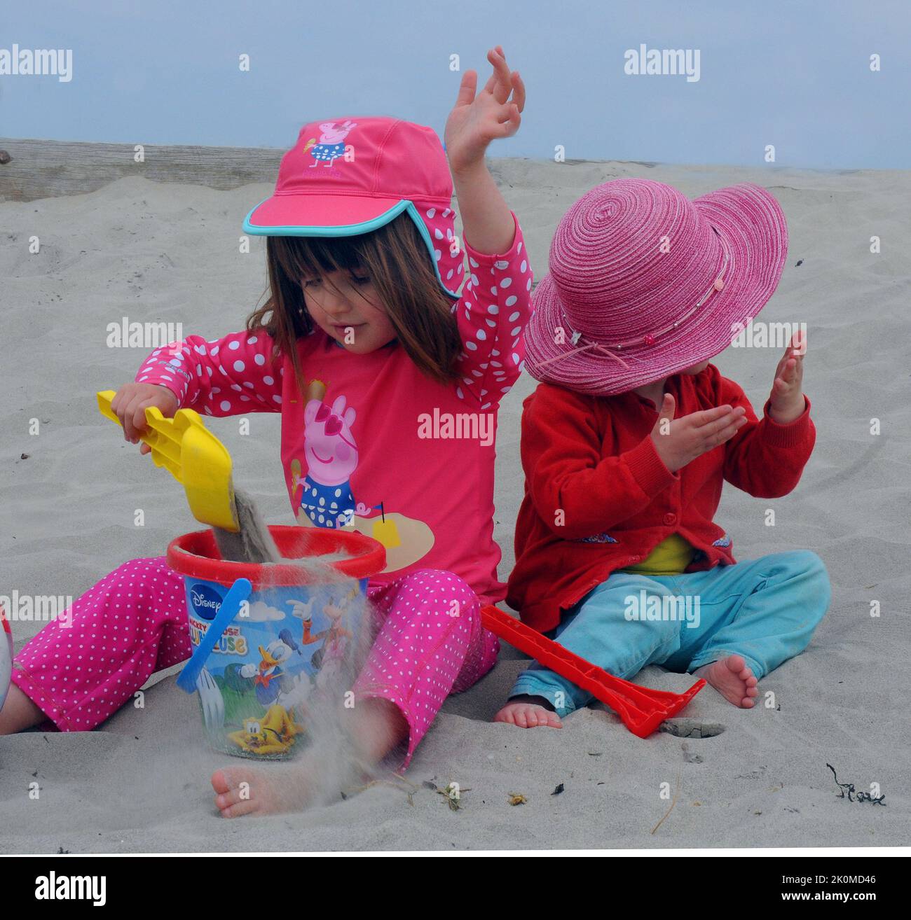 IMOGEN (3) AND AMELIA (20MTHS) WYATT HAVE FUN INTHE SAND AT WEST ...