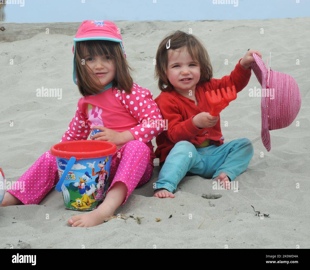 IMOGEN (3) AND AMELIA (20MTHS) WYATT HAVE FUN INTHE SAND AT WEST ...