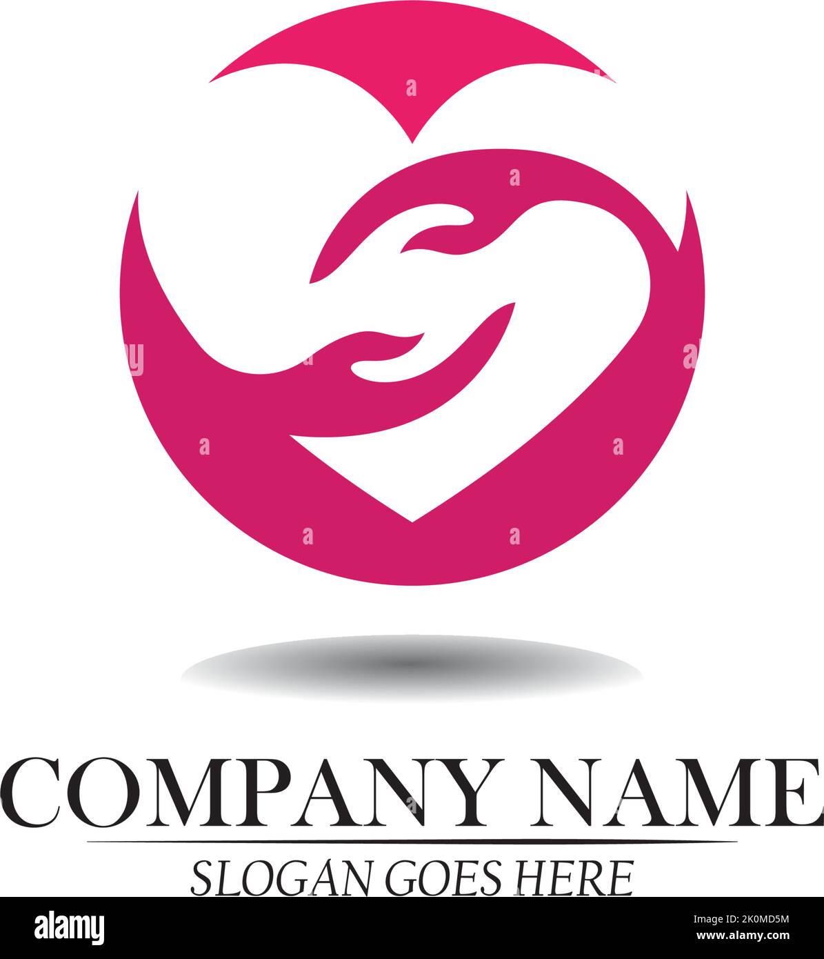 Hand and Love Logo Design icon template Stock Vector Image & Art - Alamy