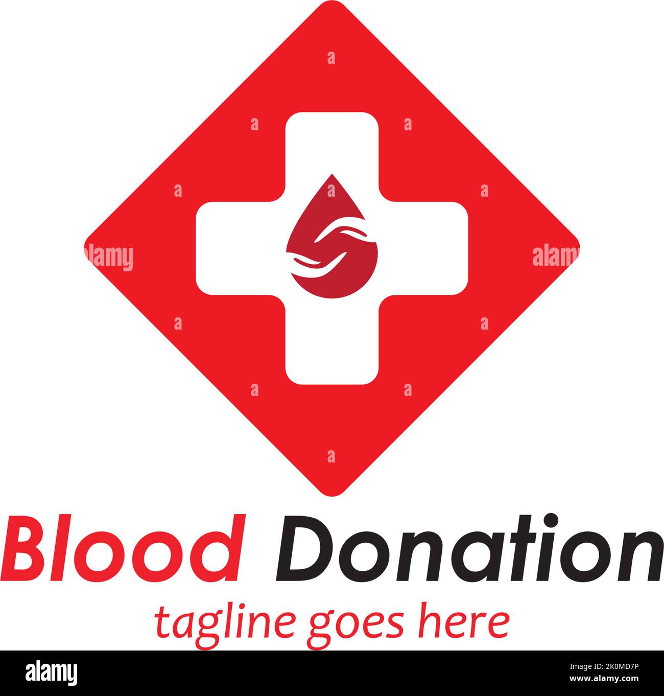 Blood donation logo design Cut Out Stock Images & Pictures - Alamy