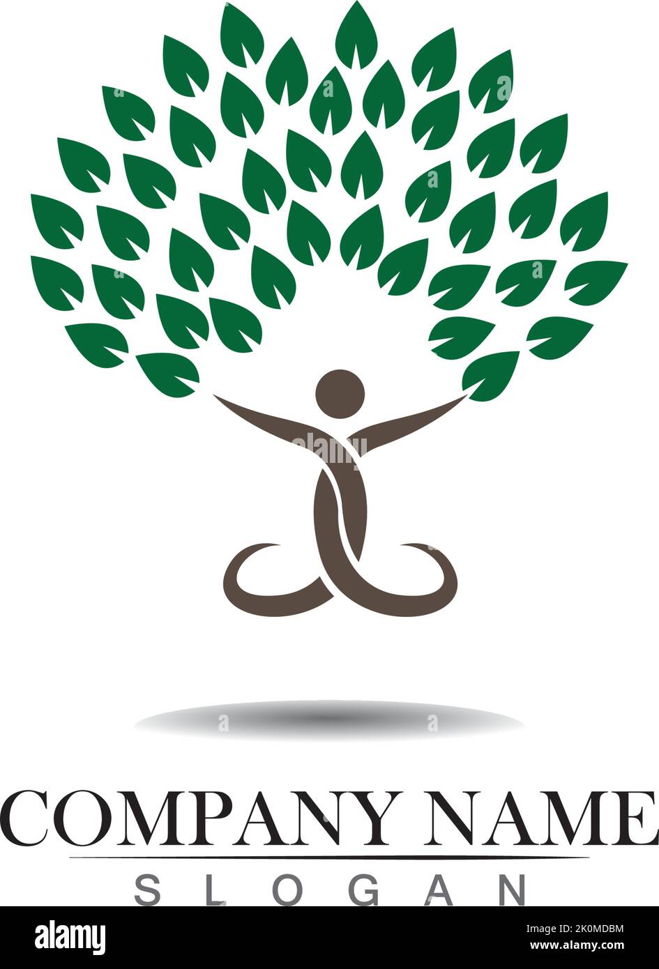 Tree human logo design. Human life logo icon Stock Vector Image & Art ...