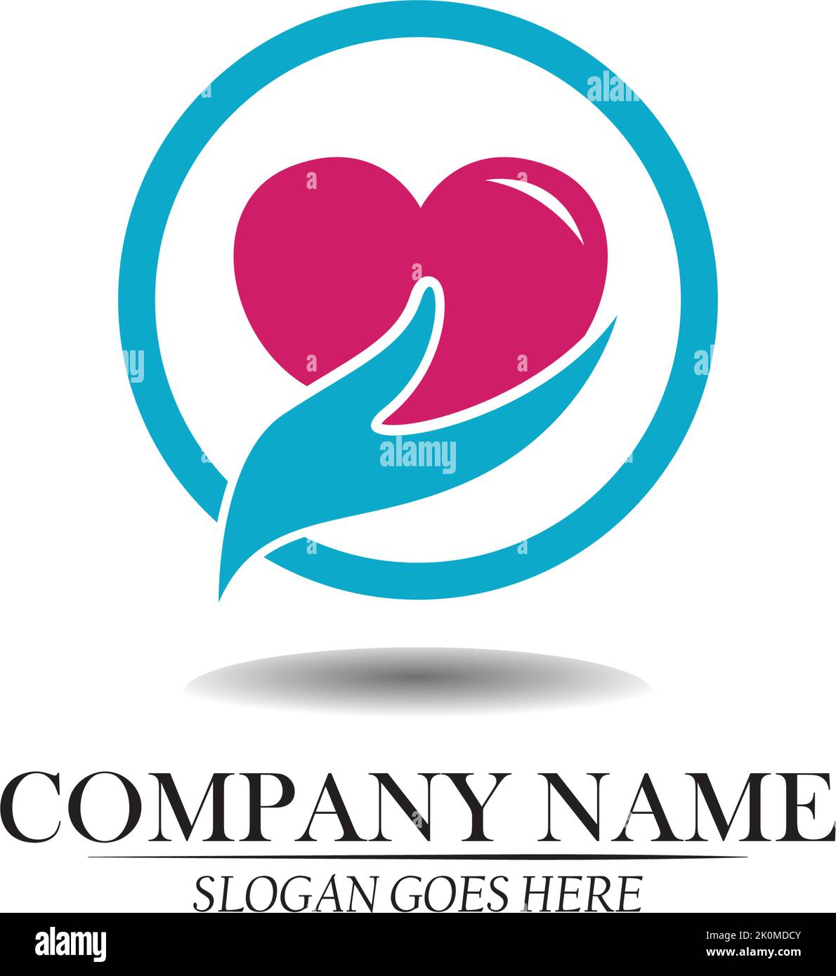 Hand and Love Logo Design icon template Stock Vector Image & Art - Alamy