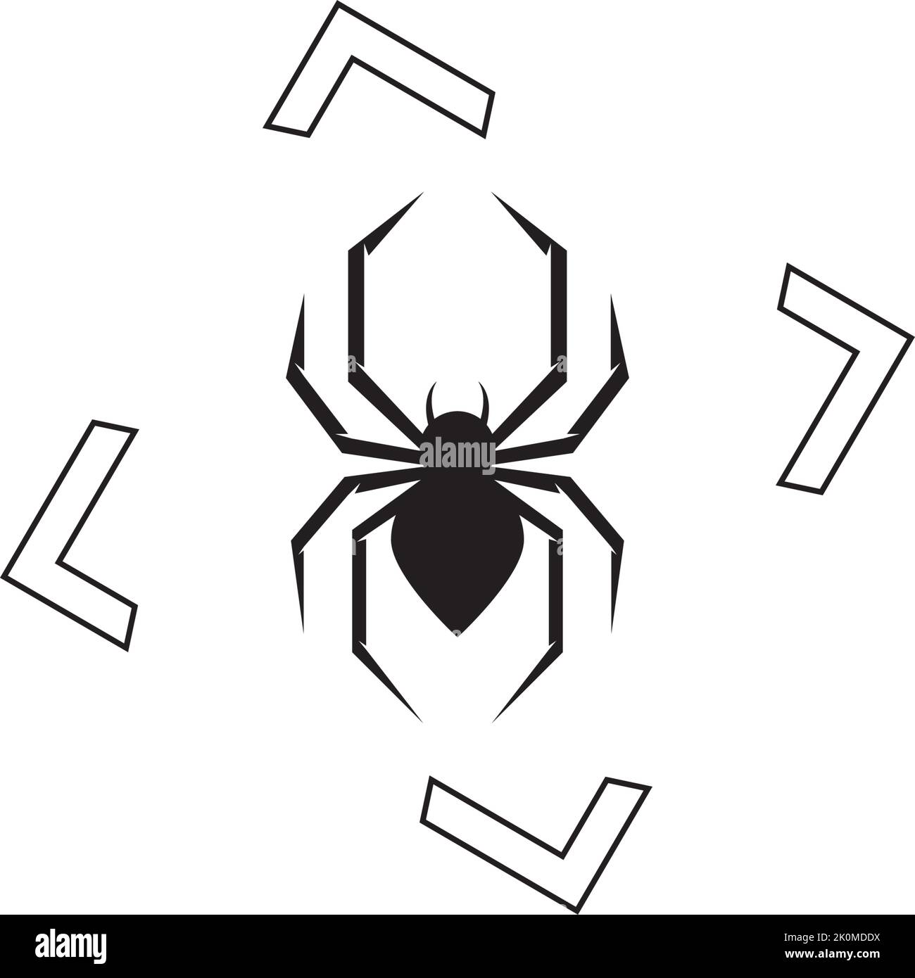 black spider logo template vector illustration icon Stock Vector Image ...
