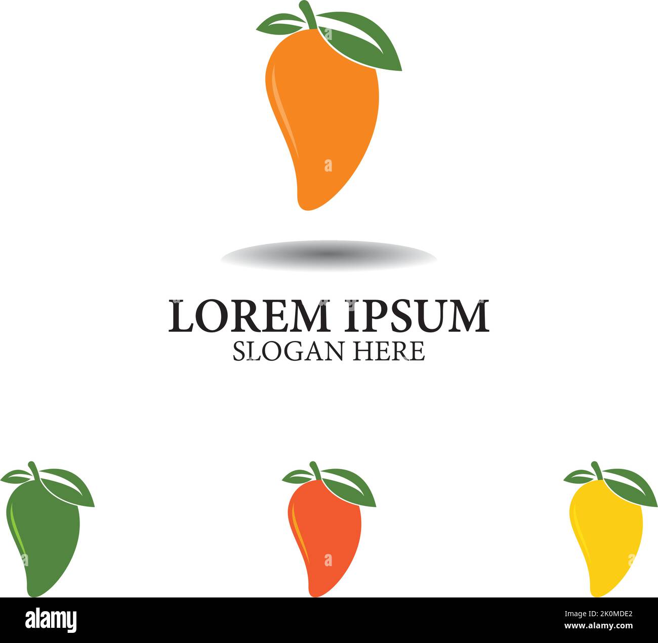 Mango flat image logo vector template illustration design Stock Vector ...