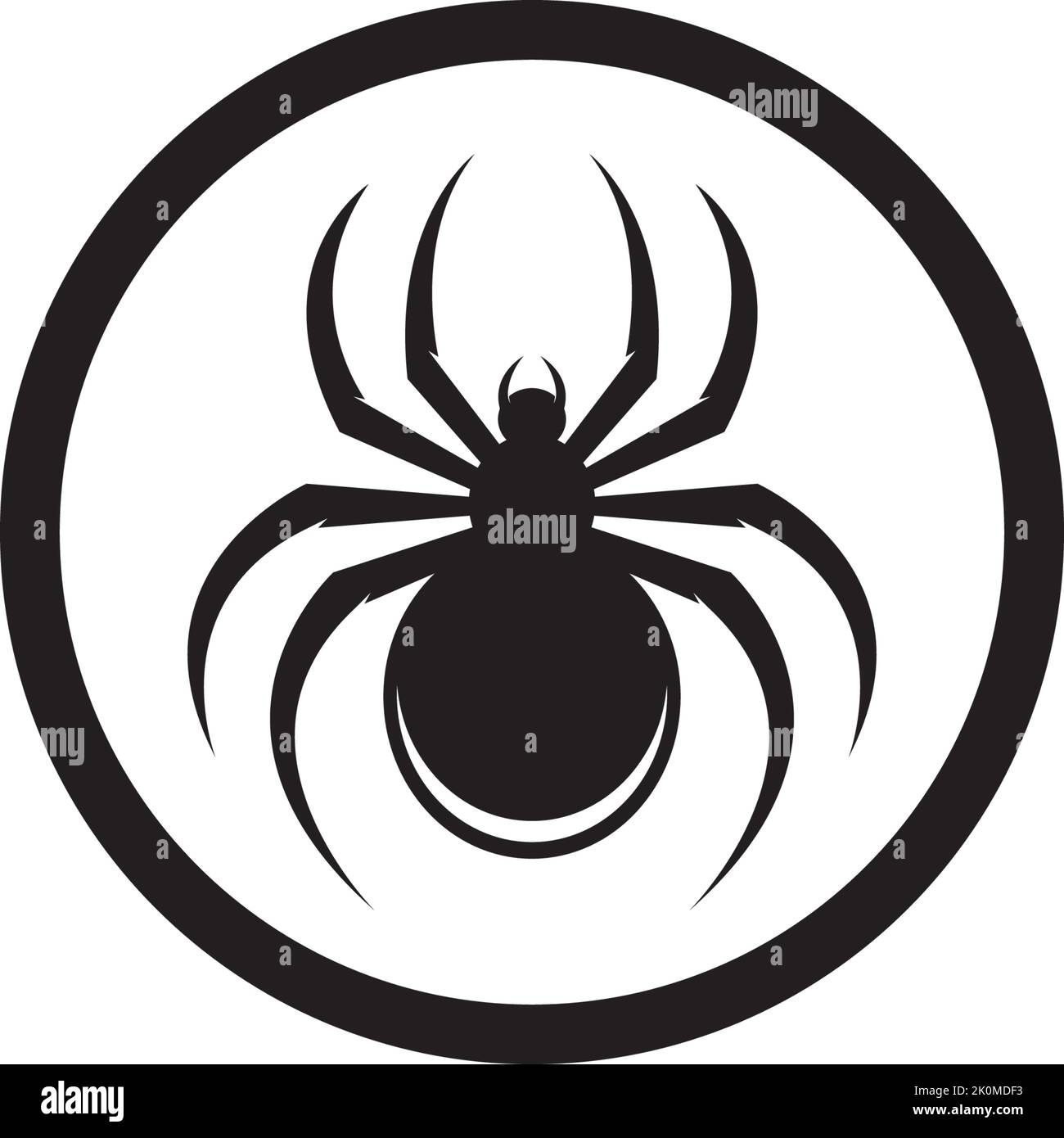 black spider logo template vector illustration icon Stock Vector Image ...