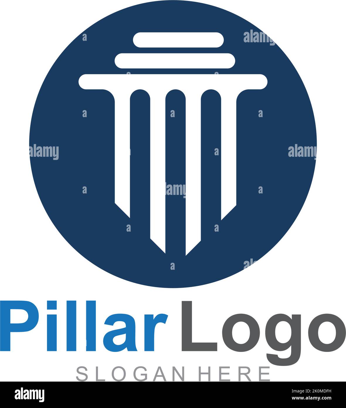 Pillar Logo Template,Column Vector Illustration icon Stock Vector Image ...