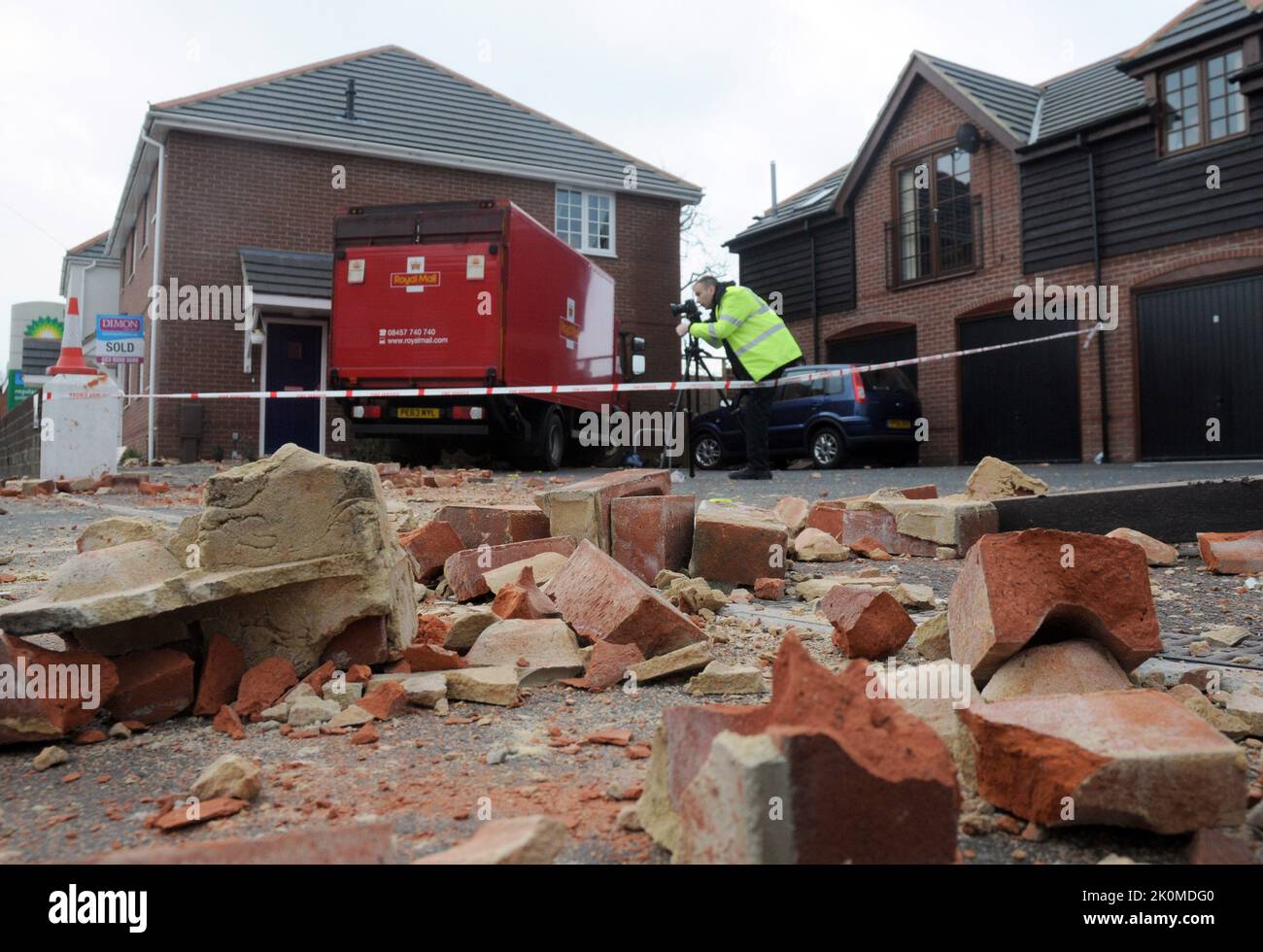 THE ROYAL MAIL VAN WHICH CRASHED THROUGH A BRICK WALL AND INTO A HOUSE ...