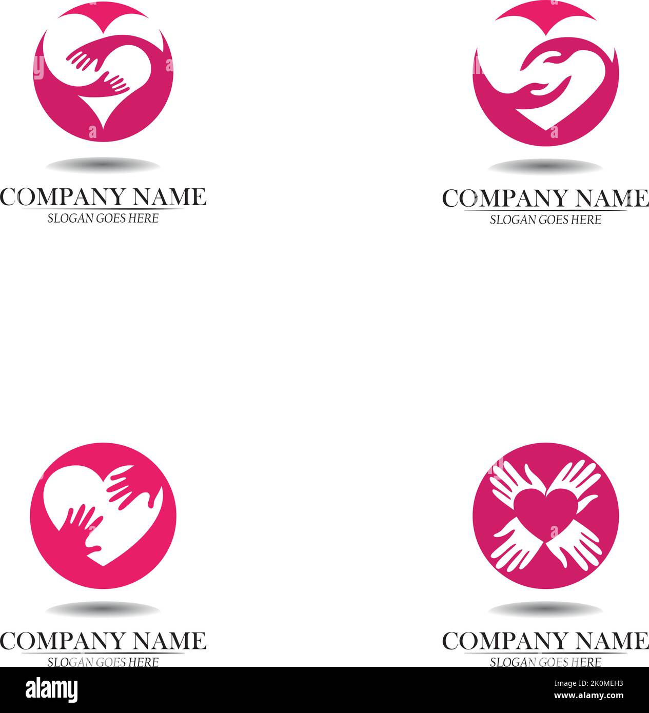 Hand and Love Logo Design icon template Stock Vector Image & Art - Alamy