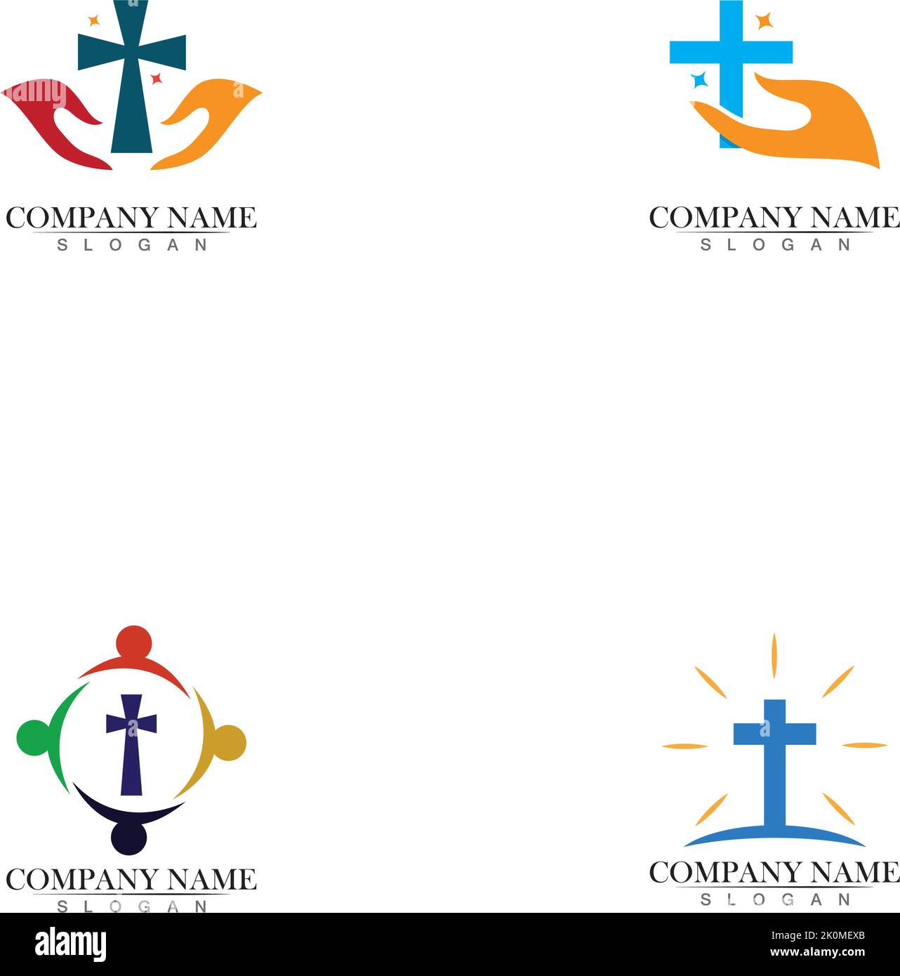 Church logo design set hi-res stock photography and images - Alamy