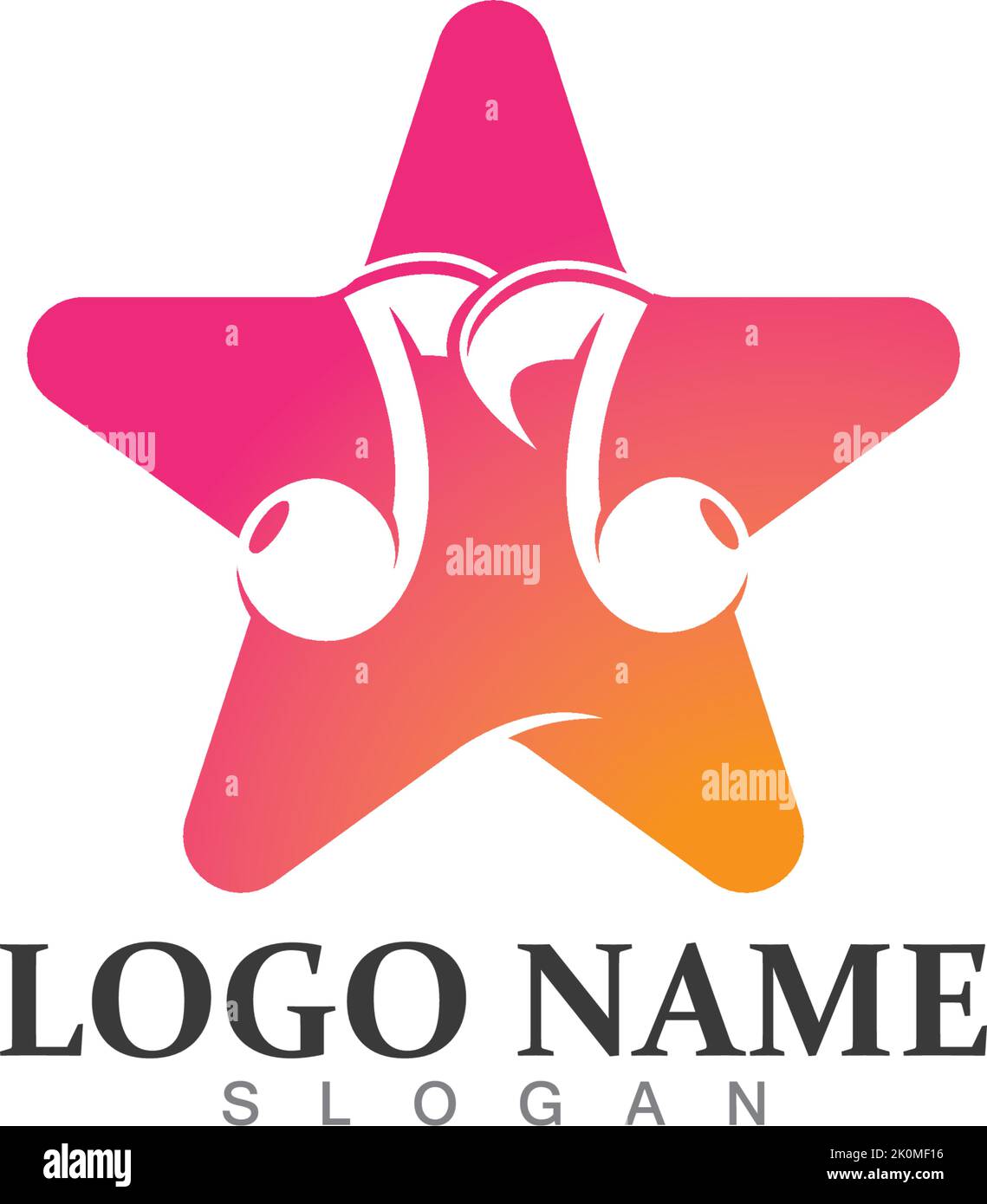 Star Note Music Icon Logo Design Template Stock Vector Image & Art - Alamy