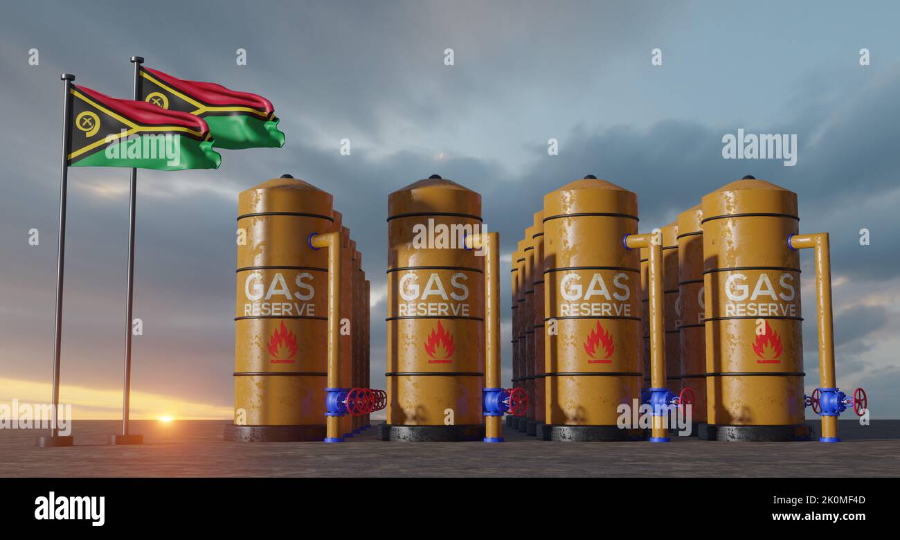 Vanuatu gas reserve, Vanuatu Gas storage reservoir, Natural gas tank ...