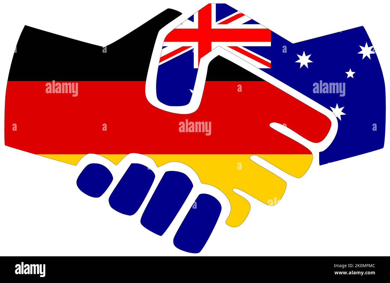 Germany - Australia : Handshake, symbol of agreement or friendship ...