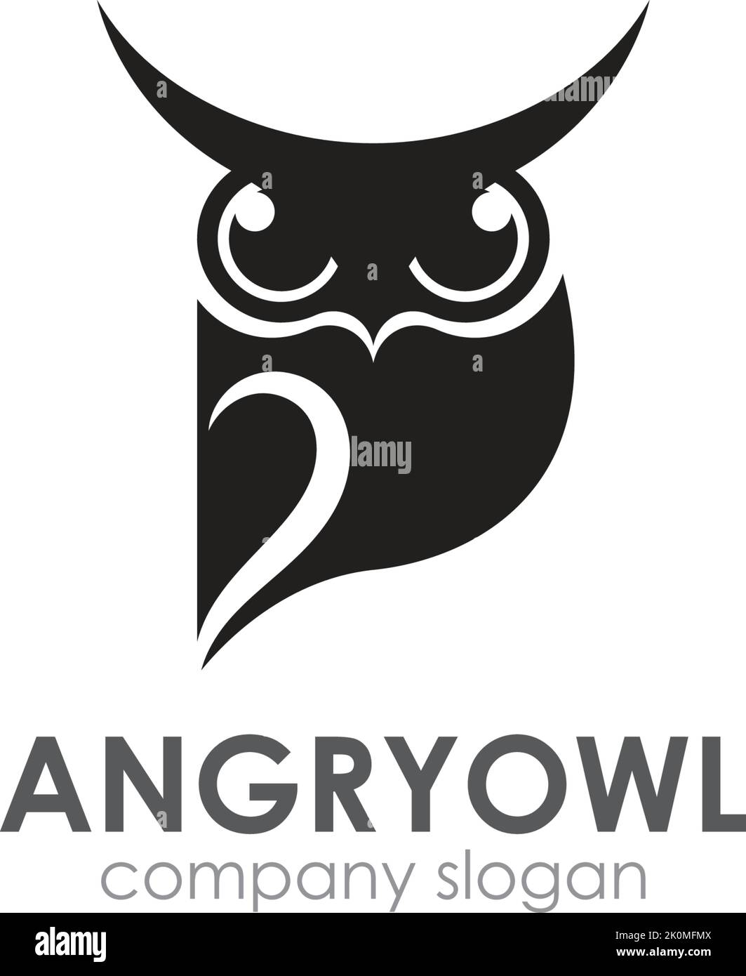 Angry Owl Logo Template Design Vector, Emblem, Design Concept, Creative ...