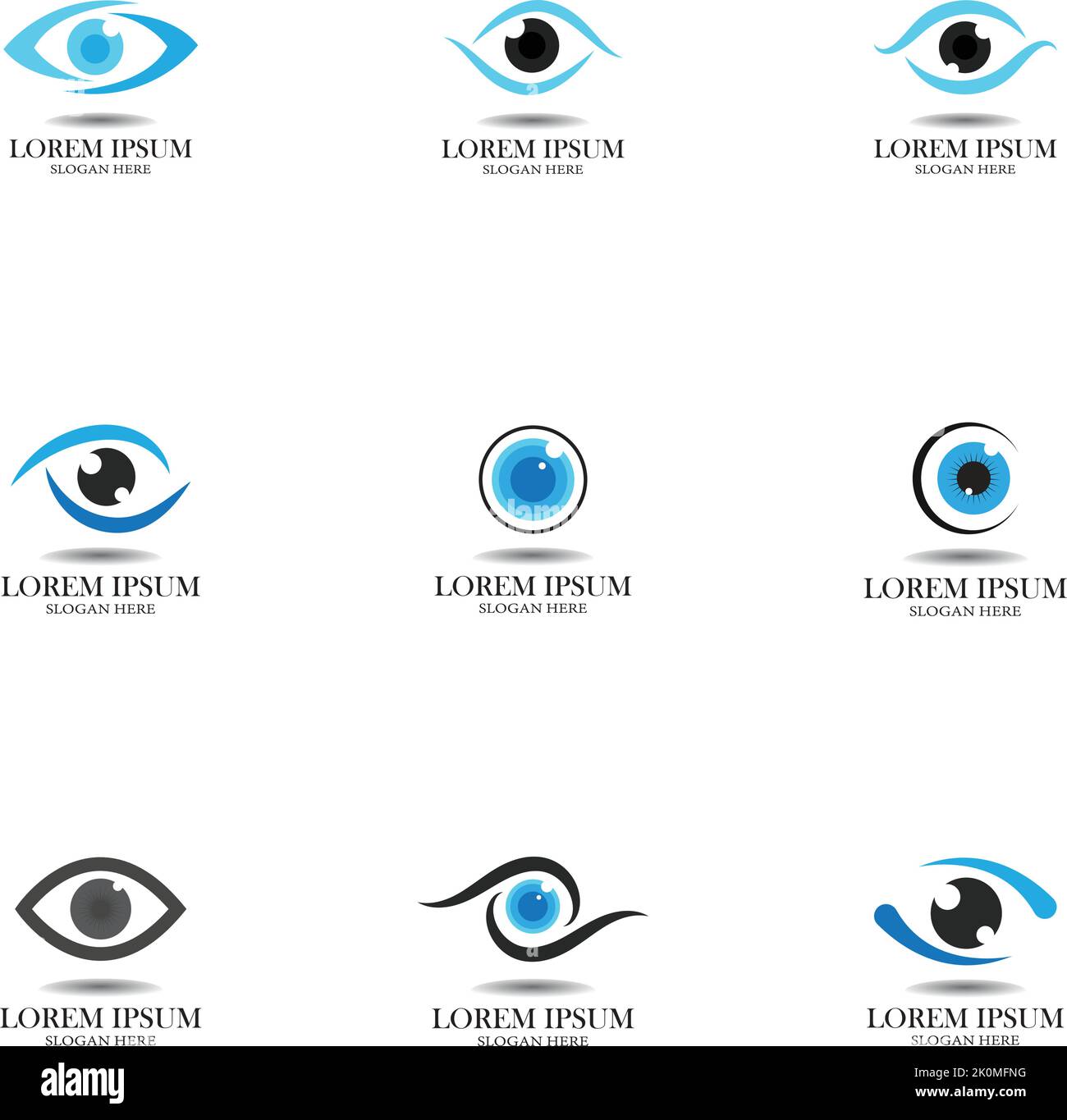 Set Eye care logo and symbols template vector icons app Stock Vector ...
