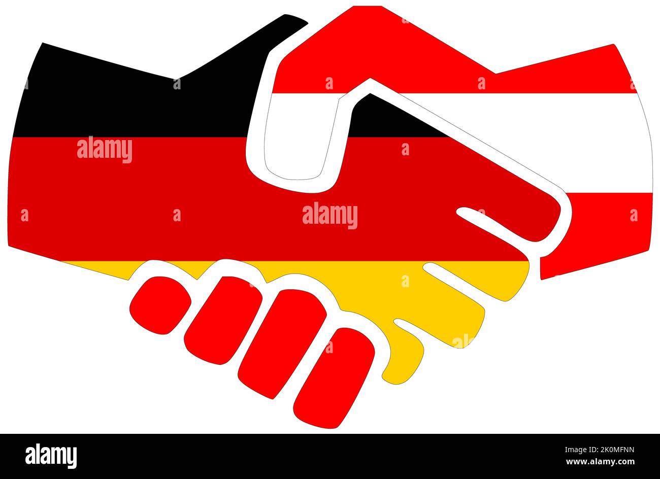 Germany - Austria : Handshake, symbol of agreement or friendship Stock ...