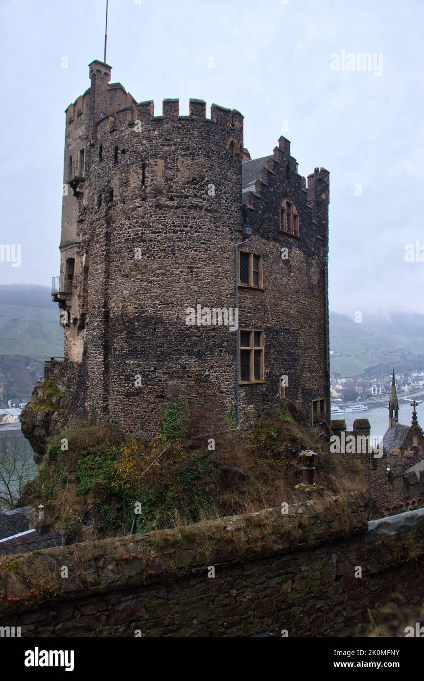 Burg rheinstein castle on rhine river hi-res stock photography and ...