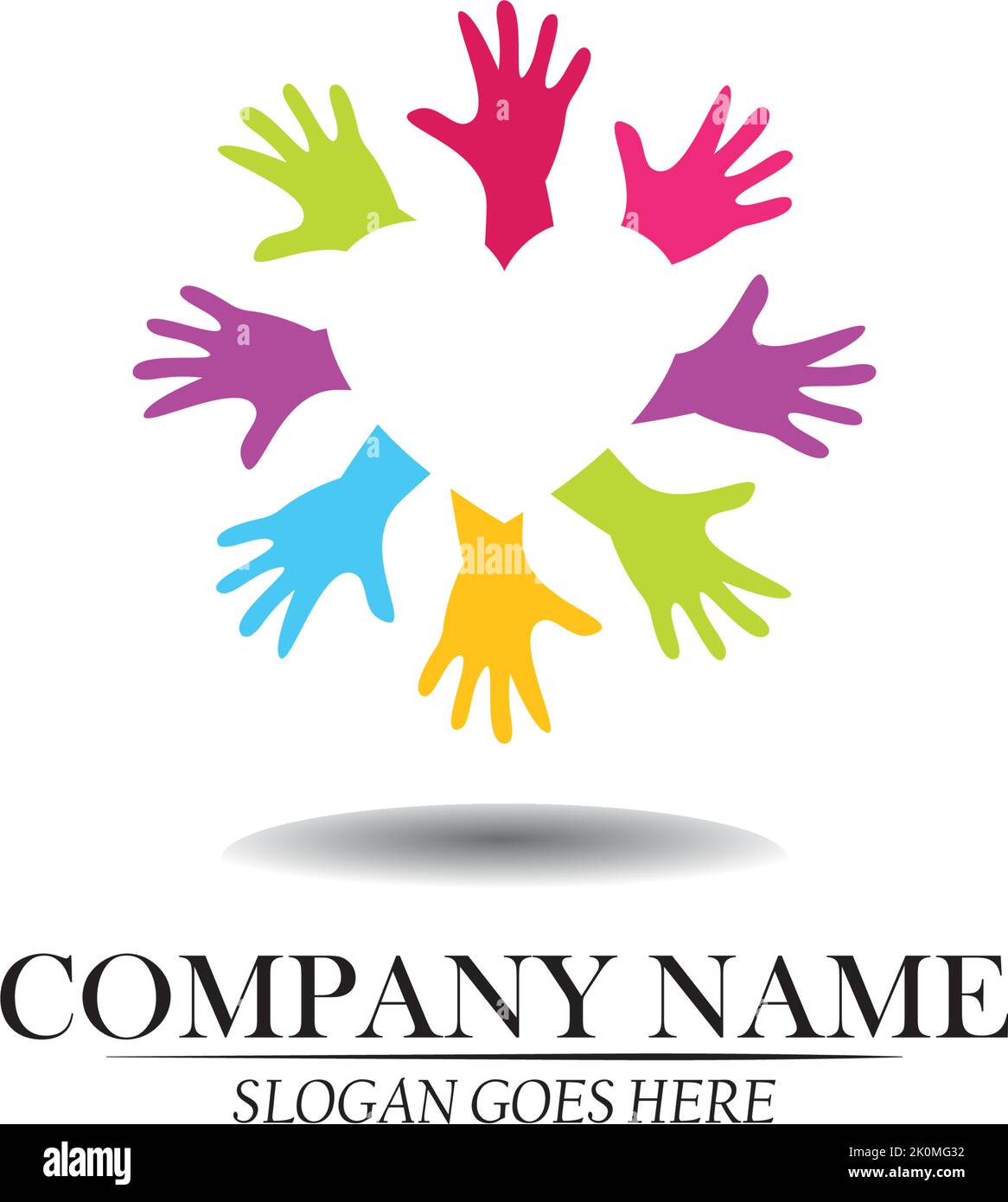 Hand and Love Logo Design icon template Stock Vector Image & Art - Alamy