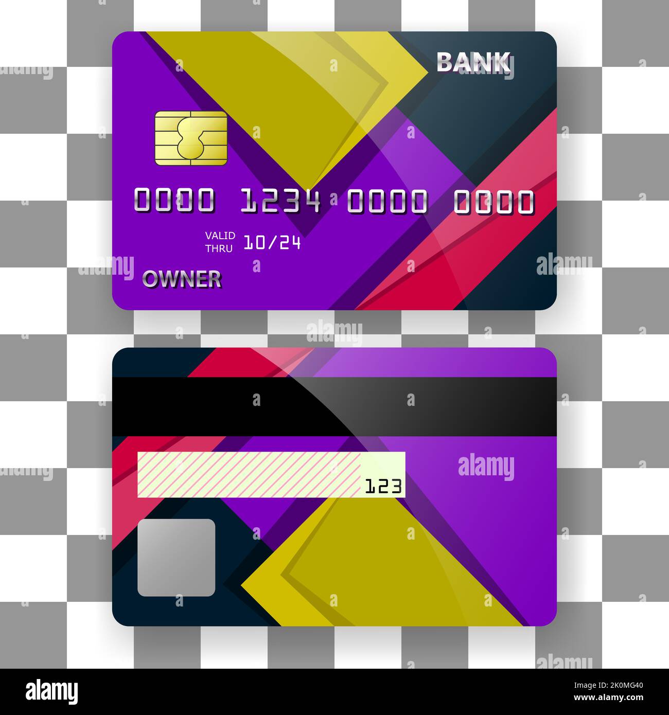 banking card template background pink stripe elegant design art ...