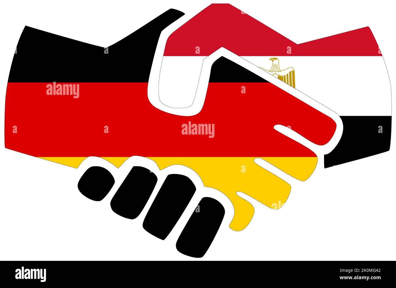 Germany - Egypt : Handshake, symbol of agreement or friendship Stock ...